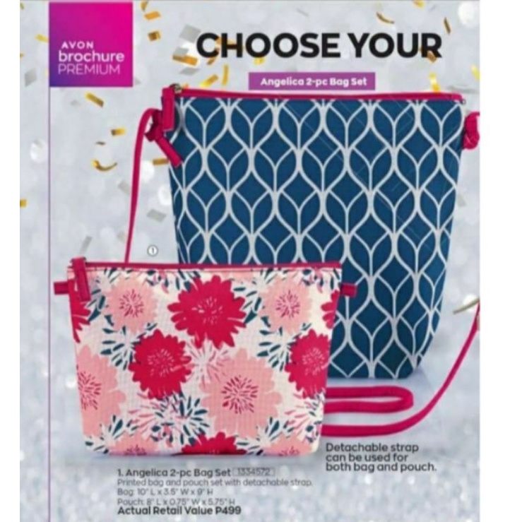 Avon ANGELICA SLING BAG and POUCH SET | Shopee Philippines