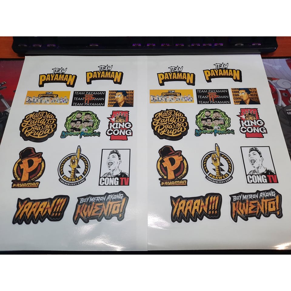 Team Payaman Sticker 26 PIECES Package - Weather Proof - Long Lasting ...