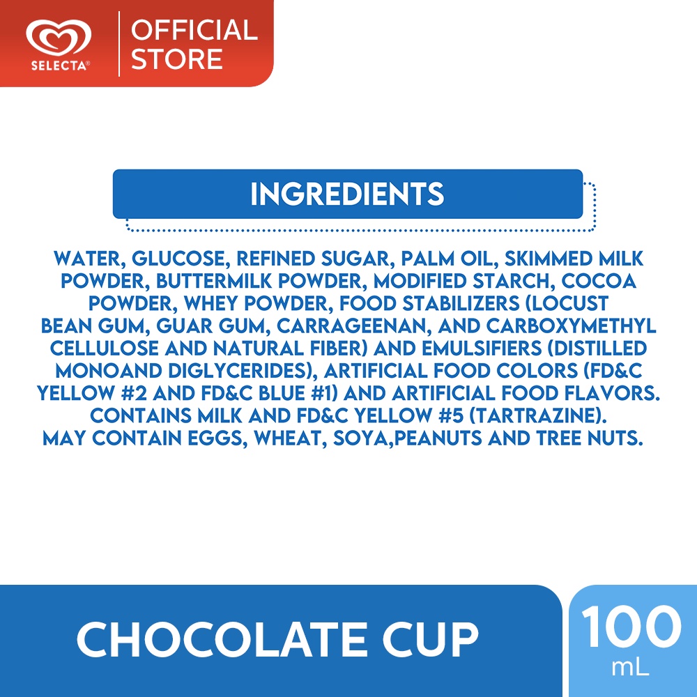 Selecta Creamdae Cups Choco Ice Cream 16x100mL presyo ₱320
