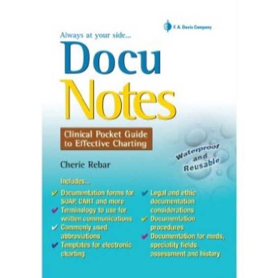 Docu Notes - Clinical Pocket Guide to Effective Charting | Shopee ...