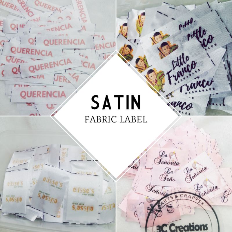 SATIN FABRIC LABEL, permanent print etiketa | Shopee Philippines