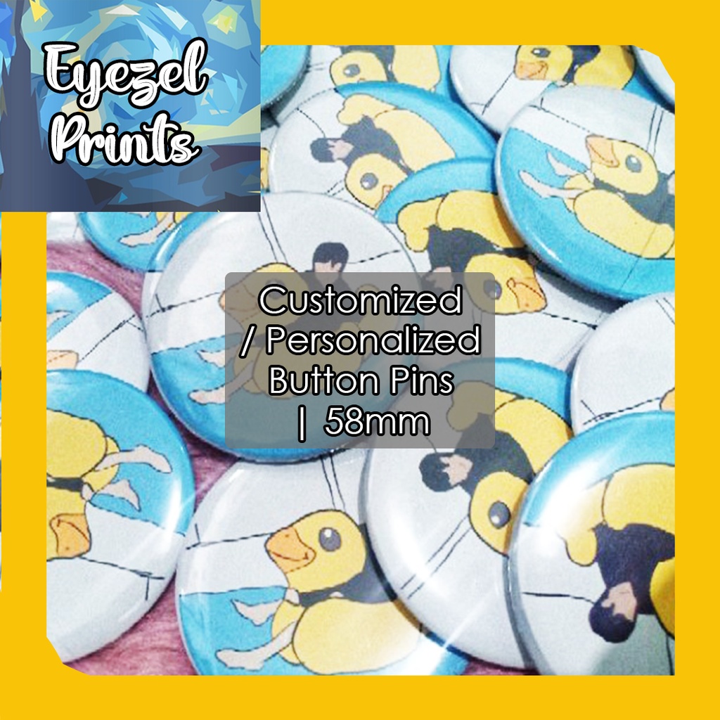 Customized / Personalized Button Pins | 2.25 inches | Shopee Philippines