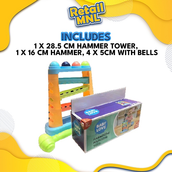 Retailmnl 3 Levels Ball Racer Ramp Tower Set and Hammer Maze Race ...
