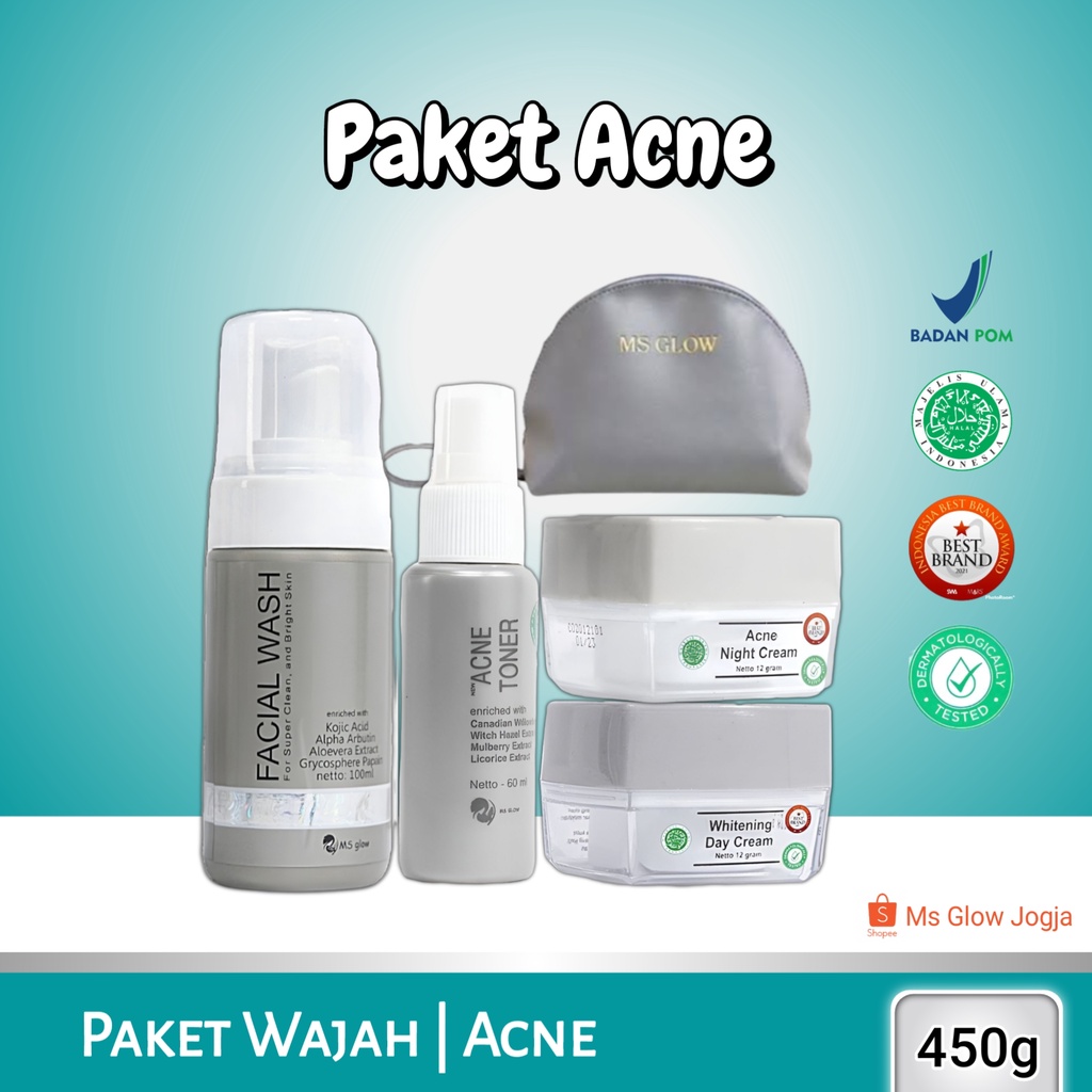 Ms GLOW ACNE ORIGINAL Face Package | Shopee Philippines