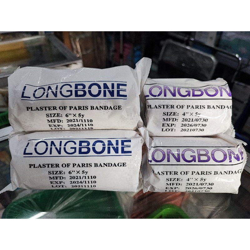 Plaster of Paris 4" x 5y & 6" x 5y Size - LONGBONE | Shopee Philippines