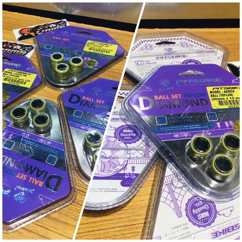 Pitsbike Diamond Teflon Flyball Ball (3pcs/set) Mio Mio125 m3 NMAX ...