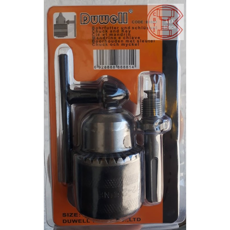 DUWELL-DRILL_CHUCK_WITH_KEY_1/2_(13MM) | Shopee Philippines