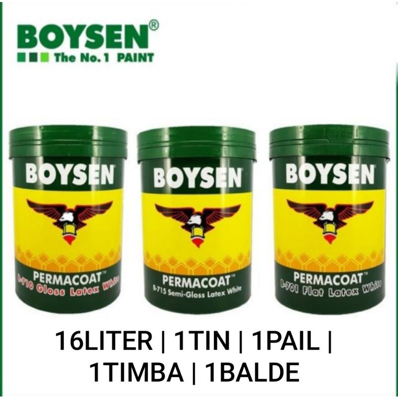 BOYSEN PERMACOAT FLAT | SEMI-GLOSS | GLOSS (PAIL | BALDE | TIMBA) LATEX ...
