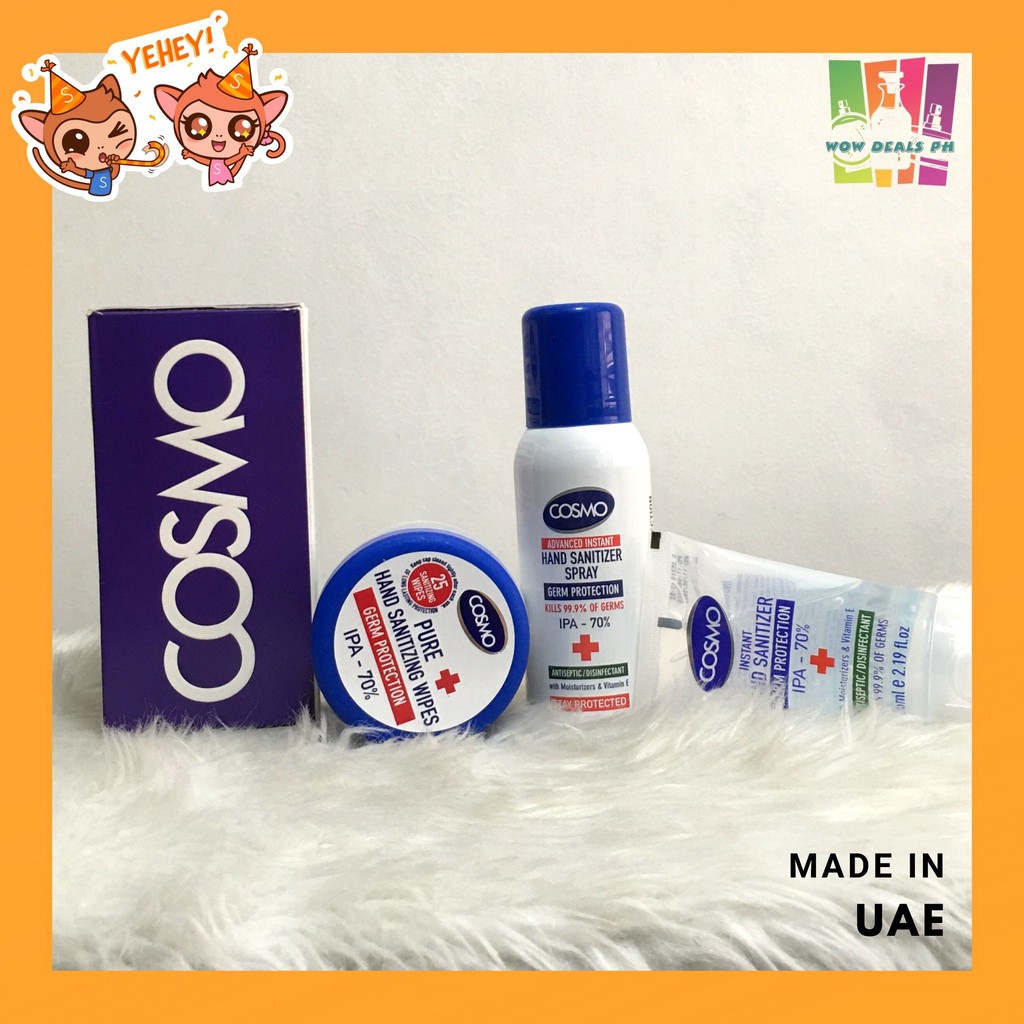 Cosmo Triple Hygiene Kit Antiseptic & Disinfectant Sanitizer | BeeCost