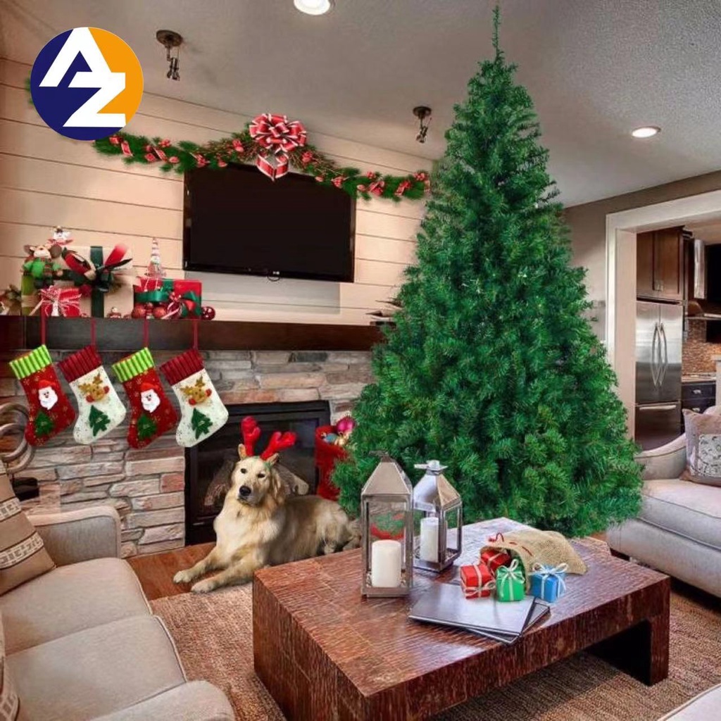 AZ Flowering green Christmas tree 4FT/5FT/6FT/7FT/8FT Christmas ...