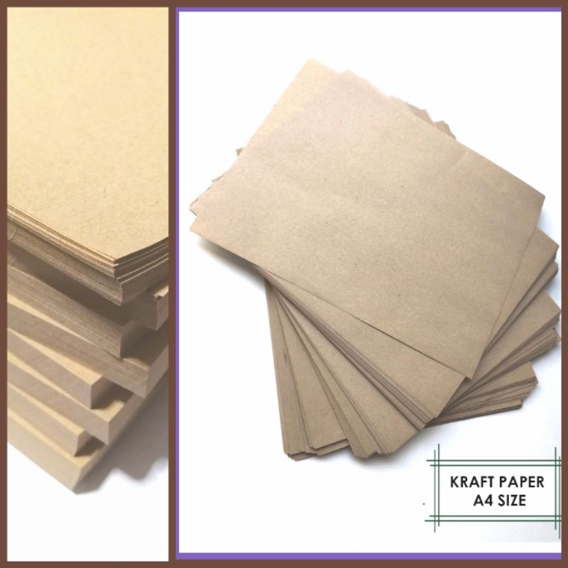50pcs/100pcs/200pcs A4 /short/long 70gsm Printable Kraft paper Light ...