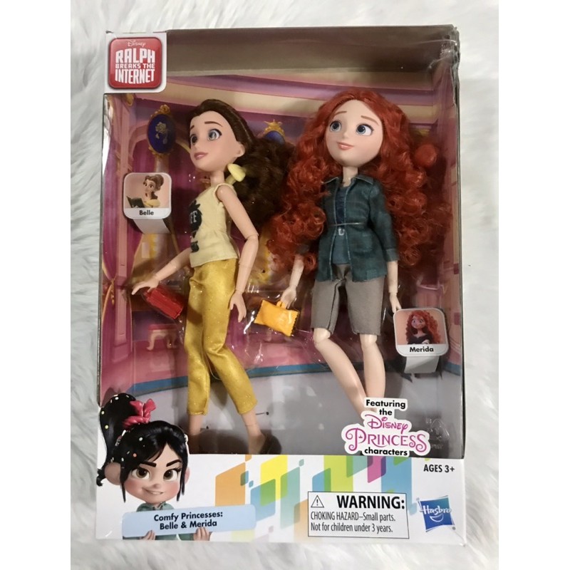 DISNEY PRINCESS - Ralph Breaks the Internet Movie: Belle & Merida Dolls ...