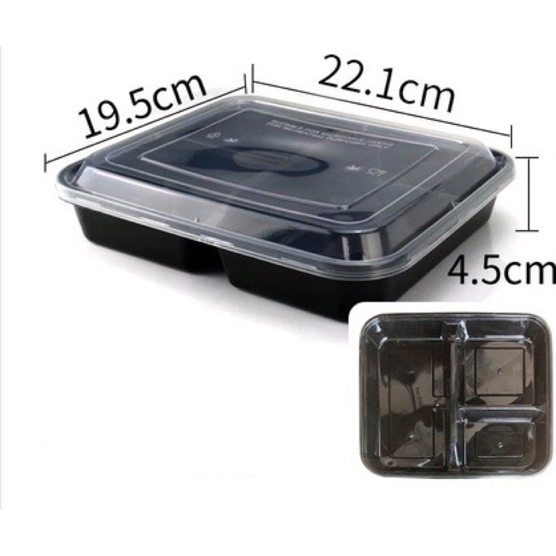 [100pcs] 2D 3D 4D 5D Clear or Black Bento Box - WHOLESALE | Shopee ...