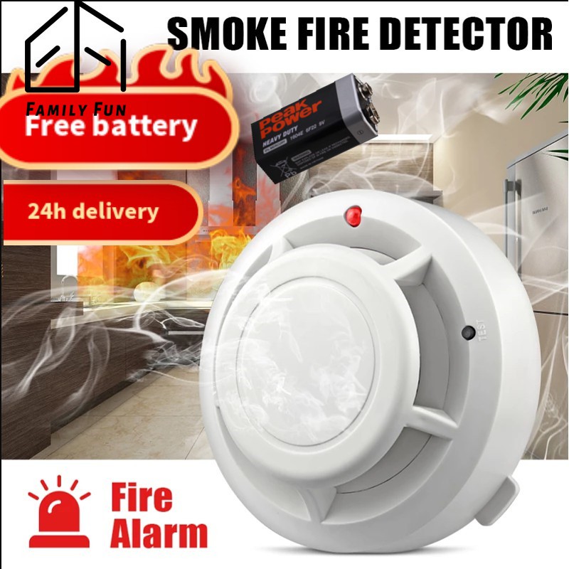 Photoelectric Sensitive Sensor Smoke Detector Fire Alarm For Family ...