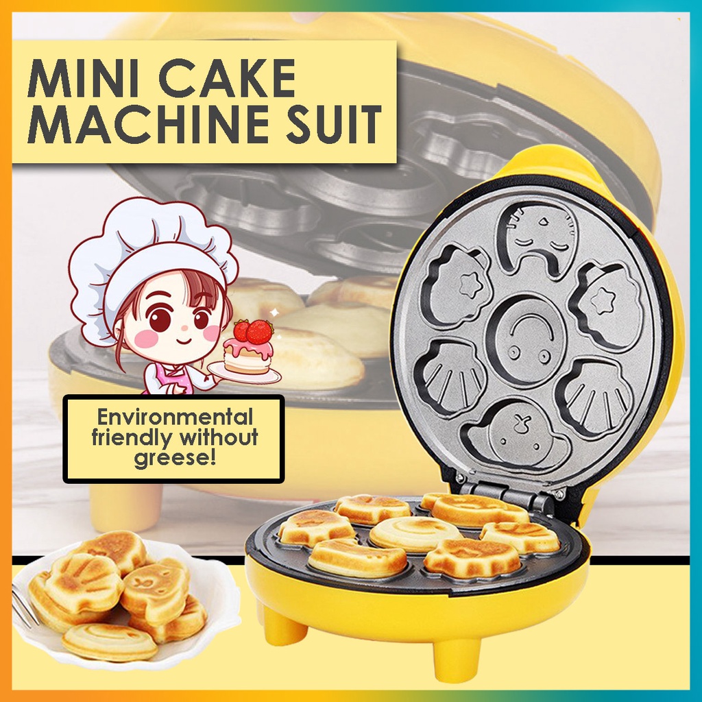 Mini Hot Cake Machine with Different Shapes Maker Waffle Maker | Shopee ...