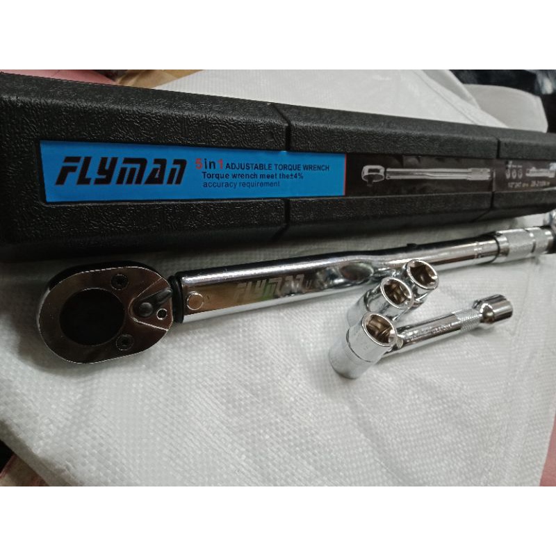 ORIGINAL FLYMAN ADJUSTABLE TORQUE WRENCH 5in1 ( 28-21On.m) | Shopee ...