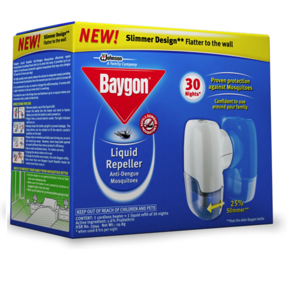 Baygon Liquid Repeller Anti Dengue Starter Pack | Shopee Philippines