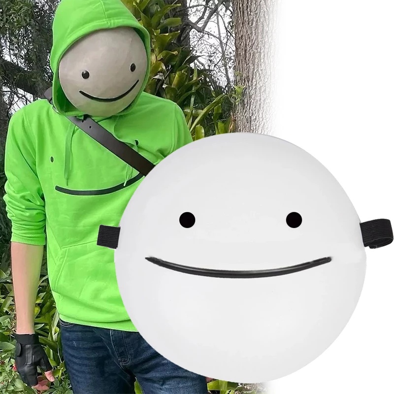 Adult Kid Minecraft Dreams SMP Cosplay Masks Cartoon Anime White Smile ...