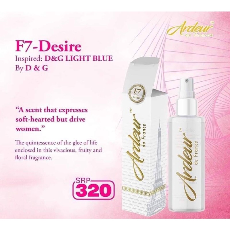 Ardeur De France Perfume for Women(on hand) | Shopee Philippines