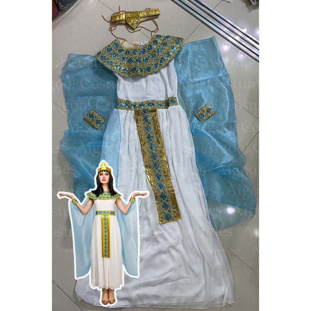 Halloween Egyptian Queen Cleopatra Costume for Women Adult Egypt United ...