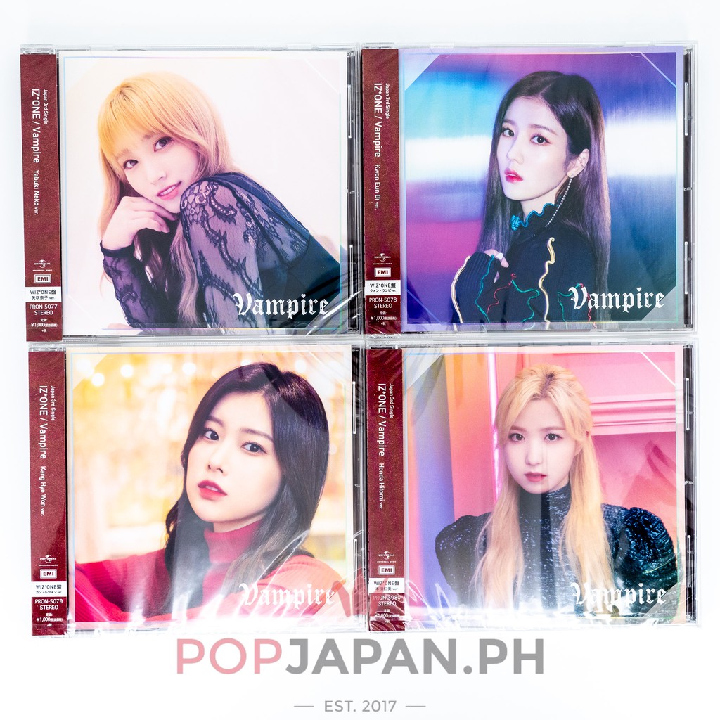 IZ*ONE IZONE Vampire Official CD KPOP JPOP (Nako, Eunbi, Hyewon, Hitomi ...