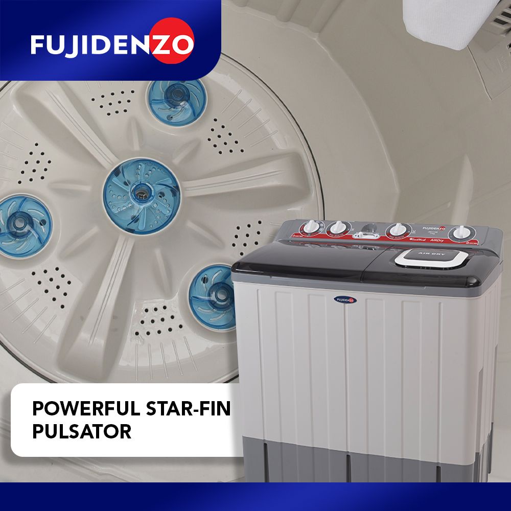 Fujidenzo 8 kg Twin Tub Washing Machine JWT-801 (Gray) | Shopee Philippines