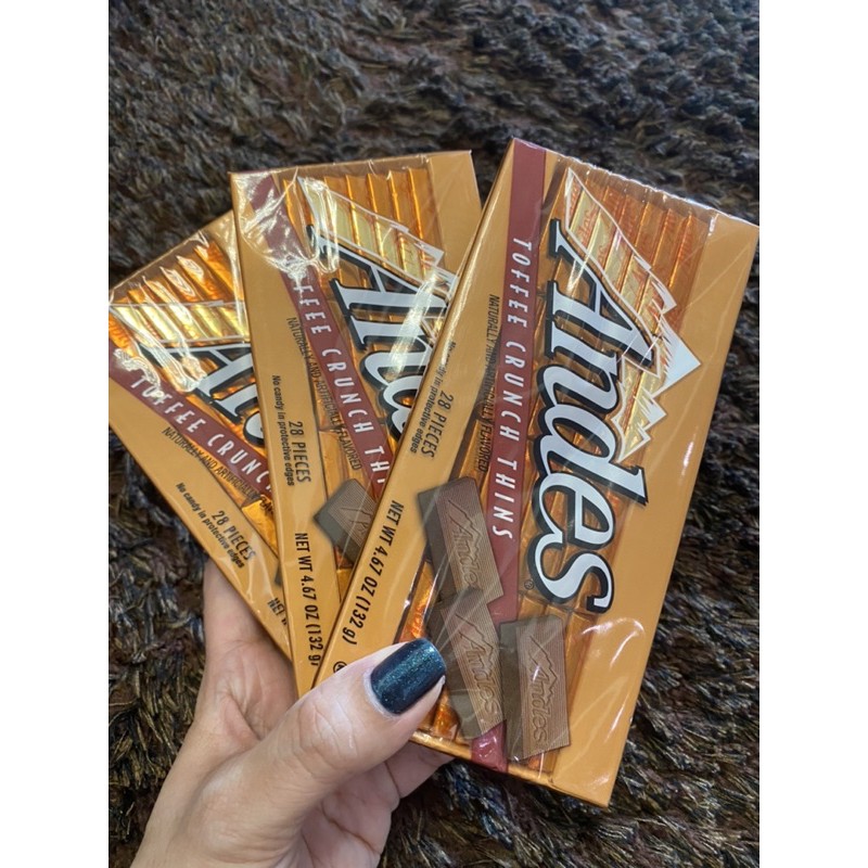 Andes Toffee Crunch Thins 4.67 oz 28 pcs made in USA | Shopee Philippines