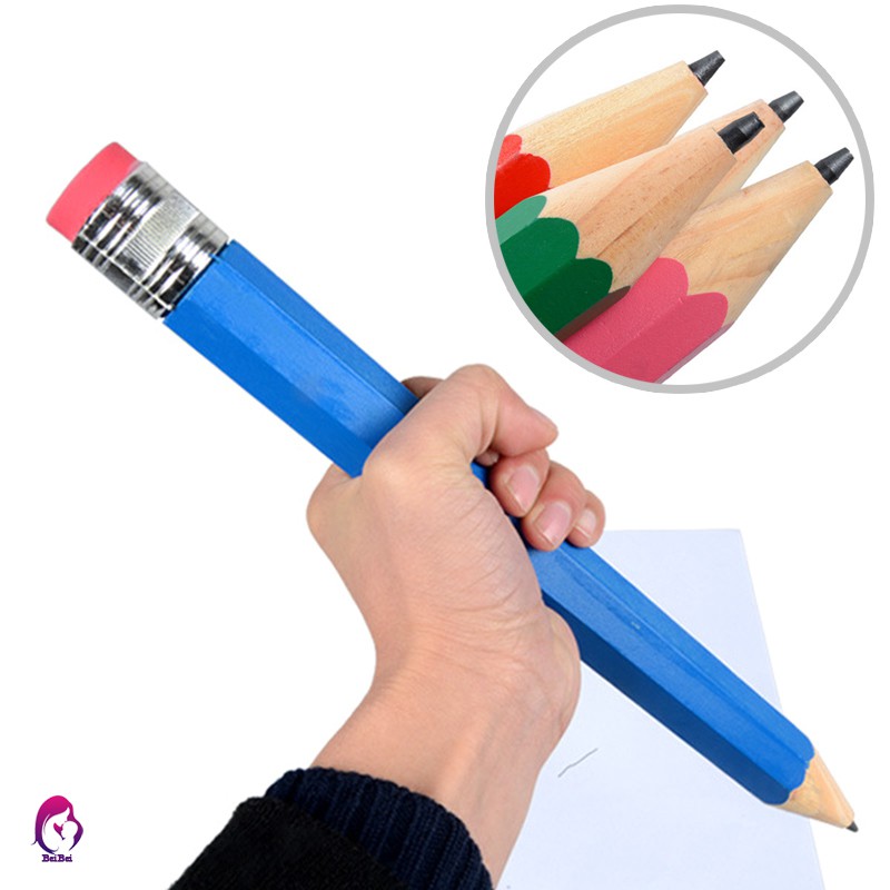 ♦♦ 35cm Wooden Big Giant Pencil Personality Stationery For School Props ...