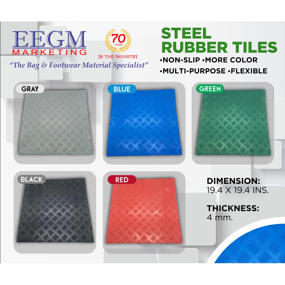 Non-slip Multipurpose Rubber Steel Tiles | Shopee Philippines