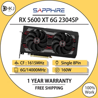 USED Sapphire RX 5600 XT 6G D6 Gaming Graphics Card 5600XT GPU 2304SP ...