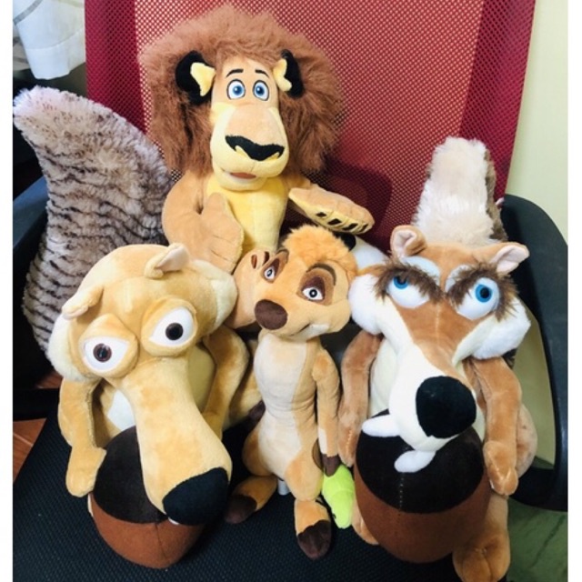 ORIGINAL MADAGASCAR, ICE AGE, and LION KING ANIMAL STUFFED TOYS PLUSH ...