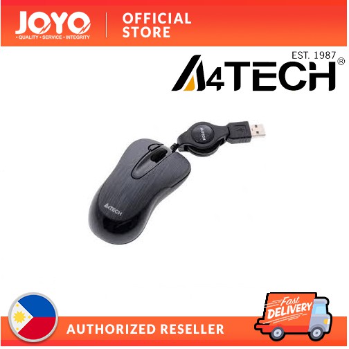 A4TECH N-60F V-TRACK RETRACTABLE OPTICAL MOUSE USB (CARBON) | Shopee ...