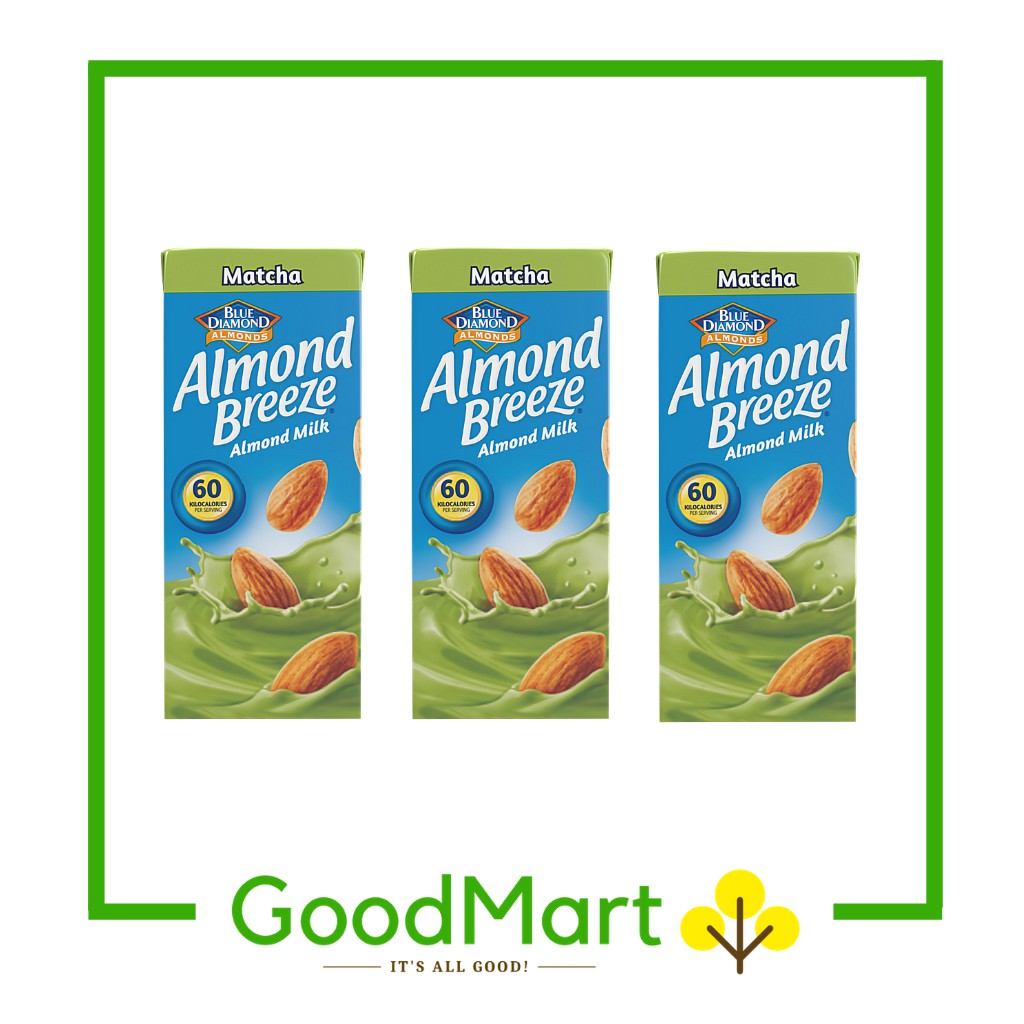 Blue Diamond Almond Breeze Almond Milk Matcha 180MLx3 | Shopee Philippines