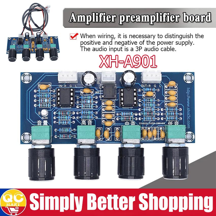XH-A901 Preamplifier Tone Control Board Kits Speaker Amplifiers DIY ...