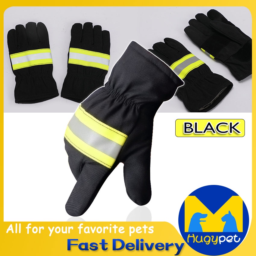 Firefighter Gloves Heat Fire Resistant Gloves Fireman Gloves Fire Proof Gloves With Reflective ...