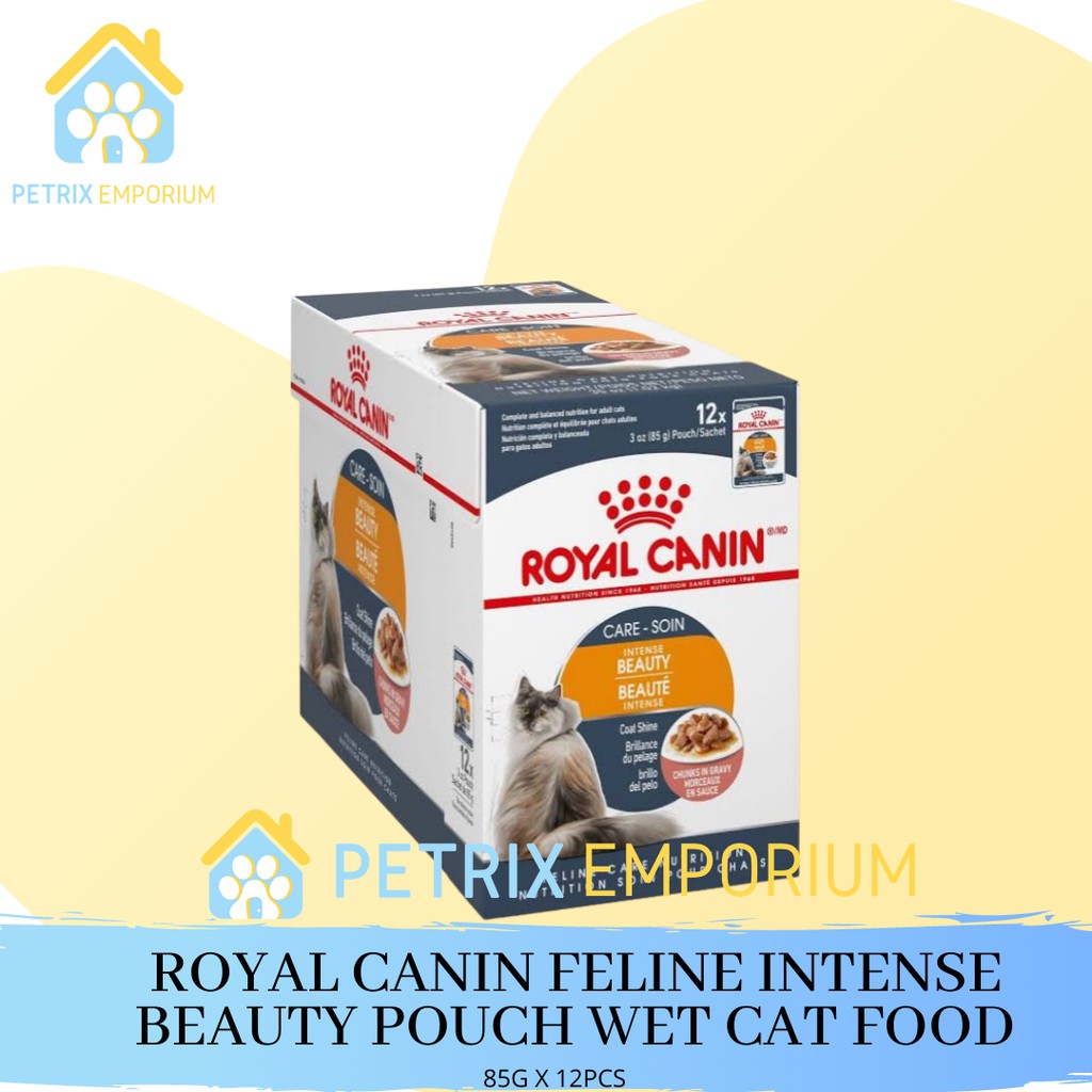 Royal Canin Feline Intense Beauty Pouch Wet Cat Food 85G X 12PCS ...
