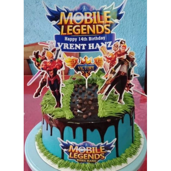 Mobile Legend (Blue) theme cake topper | Shopee Philippines