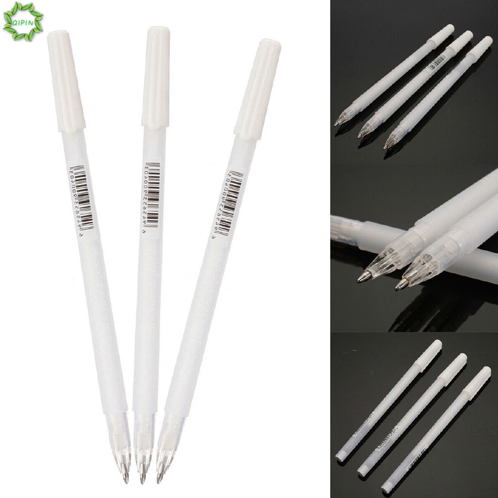 Cod Qipin 3pcs 0.8mm White Ink Color Photo Album Gel Marker Pen School ...