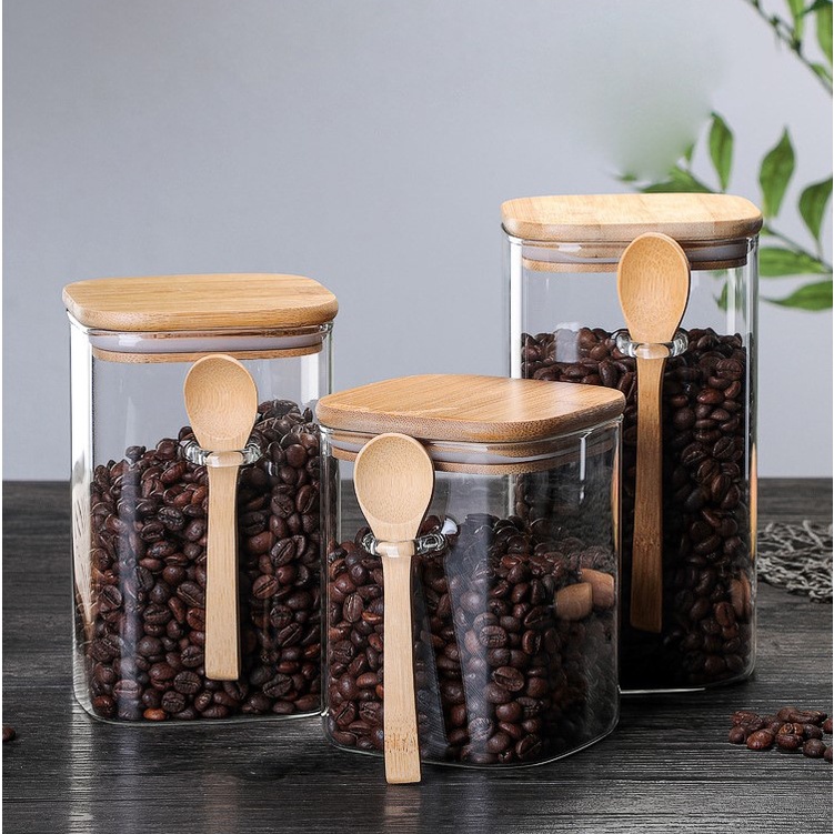 Shopware Airtight Food Storage Jar Glass Coffee Bean Jars Containers ...