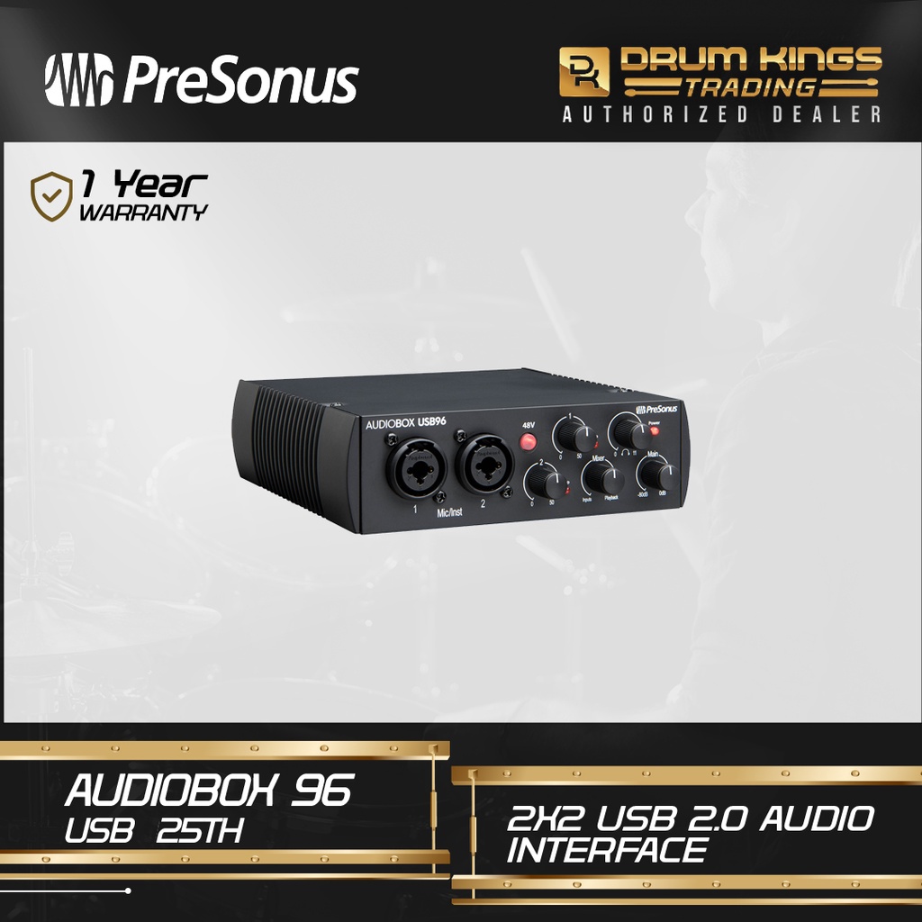 PreSonus AudioBox USB 96: 2x2 USB 2.0 Audio Interface (25th Anniversary ...