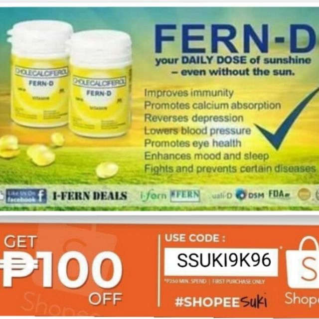 AUTHENTIC! FERN D 120 CAPSULES | Shopee Philippines