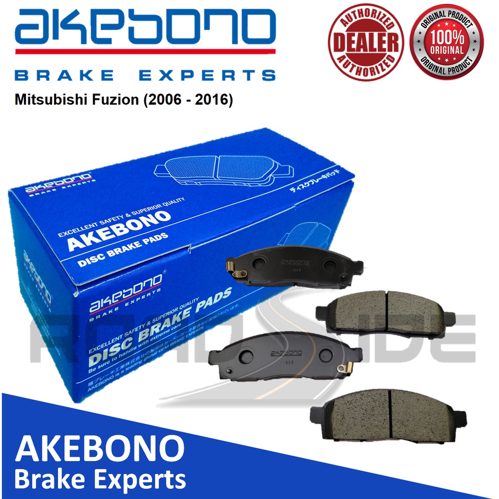 Akebono Front Brake Pads for Mitsubishi Fuzion (2006 - 2016) | Shopee Philippines
