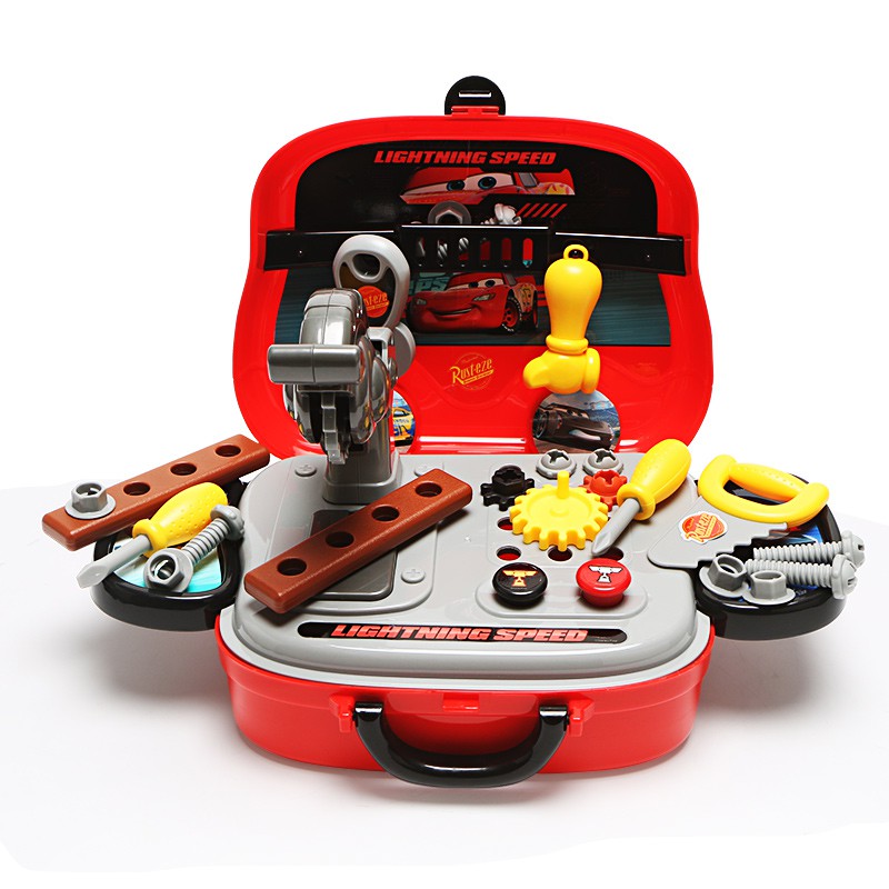 Kids Maintain Tool Set Toy Cars McQueen Suitcase Design Play Tool Toy ...