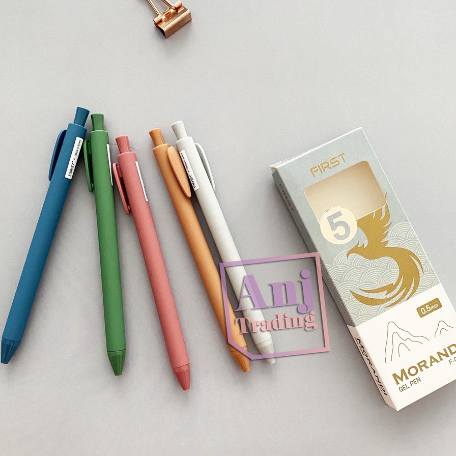 5 Pcs Vintage Morandi Japan Style Pen Colorful Gel Pen 0.5mm Ballpen ...
