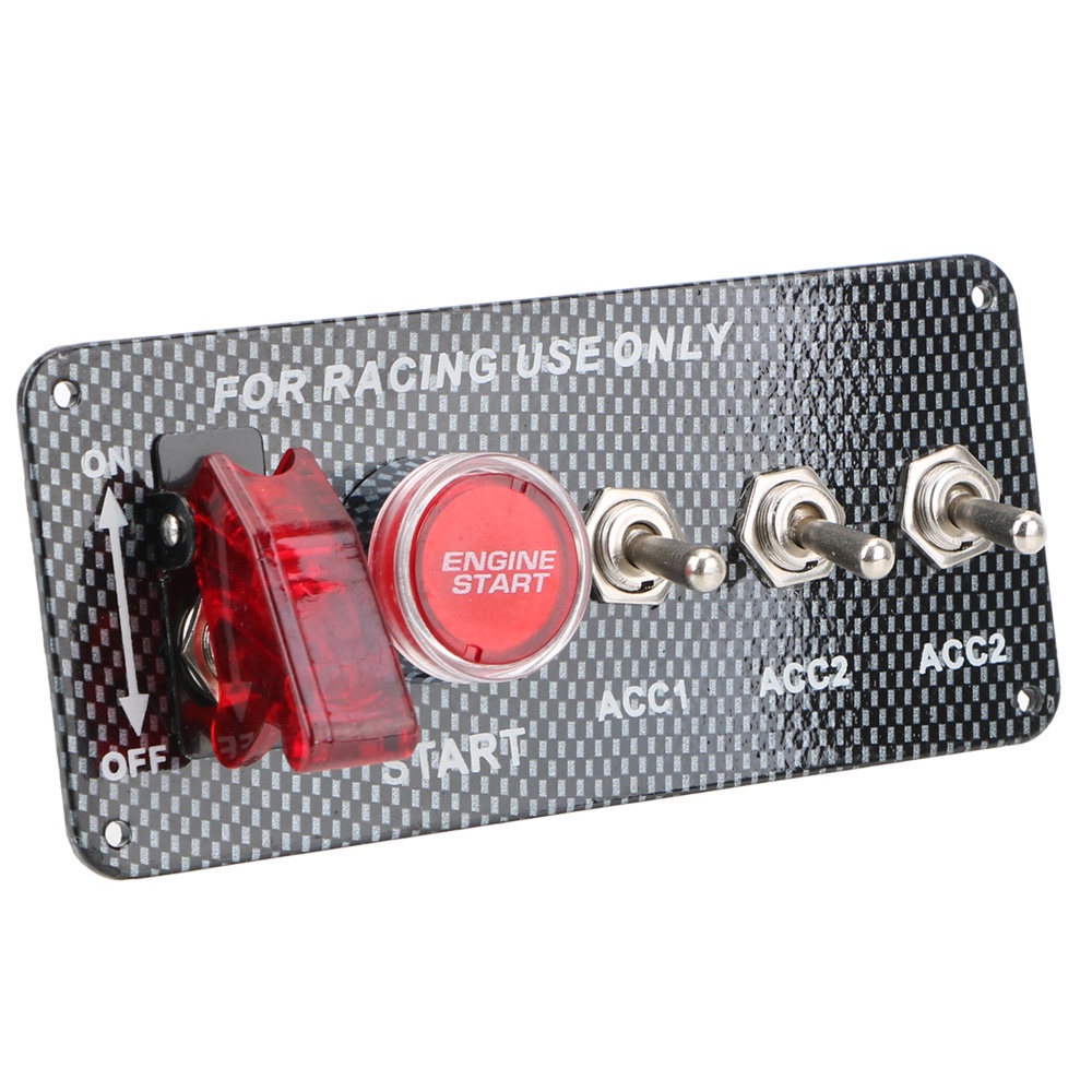For Racing Car Engine Start Push Button Carbon Fiber 12V LED Ignition ...
