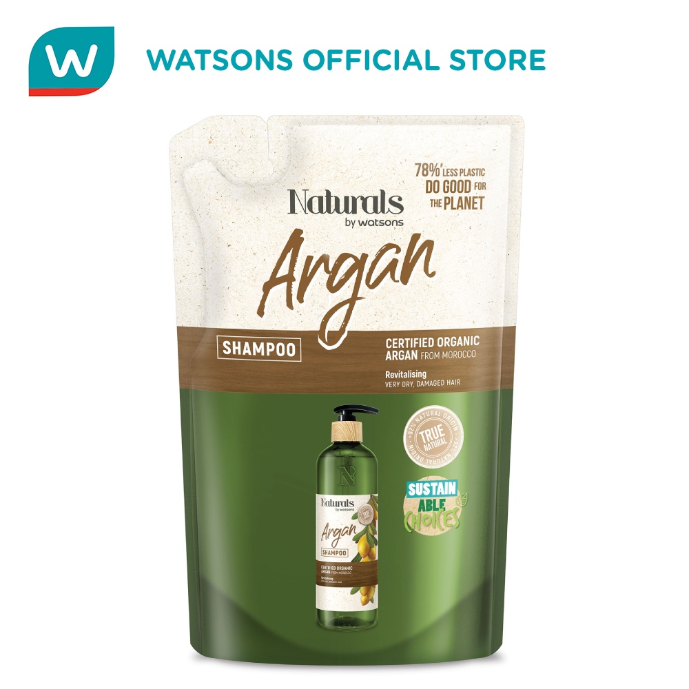 NATURALS BY WATSONS Argan Shampoo Refill 450ML | Shopee Philippines