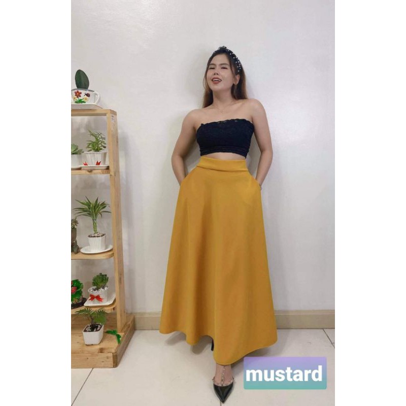 LONG MAXI - SKIRTS ( NEOPRENE) 36 inches Long | Shopee Philippines