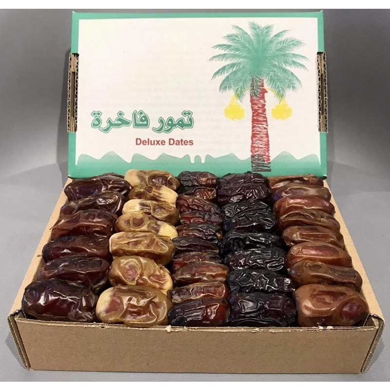 5 varieties of Dates Fruit 1 kilo box imported from saudi | Shopee ...