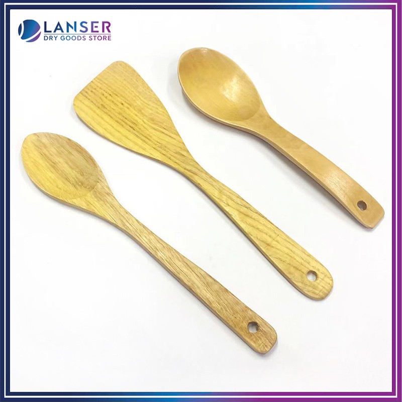 【LS】Flat bamboo/Wooden Rice Paddle Spatula/laddle Natural bamboo/Wood ...