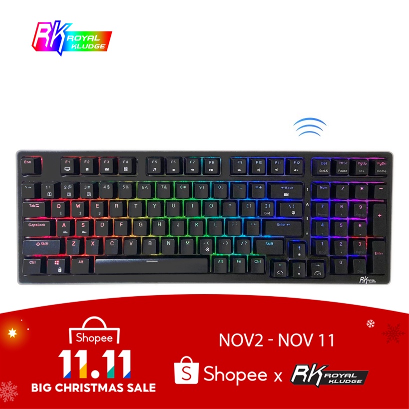 Royal Kludge RK98 Hot-swappable Wireless Mechanical Keyboard with ...